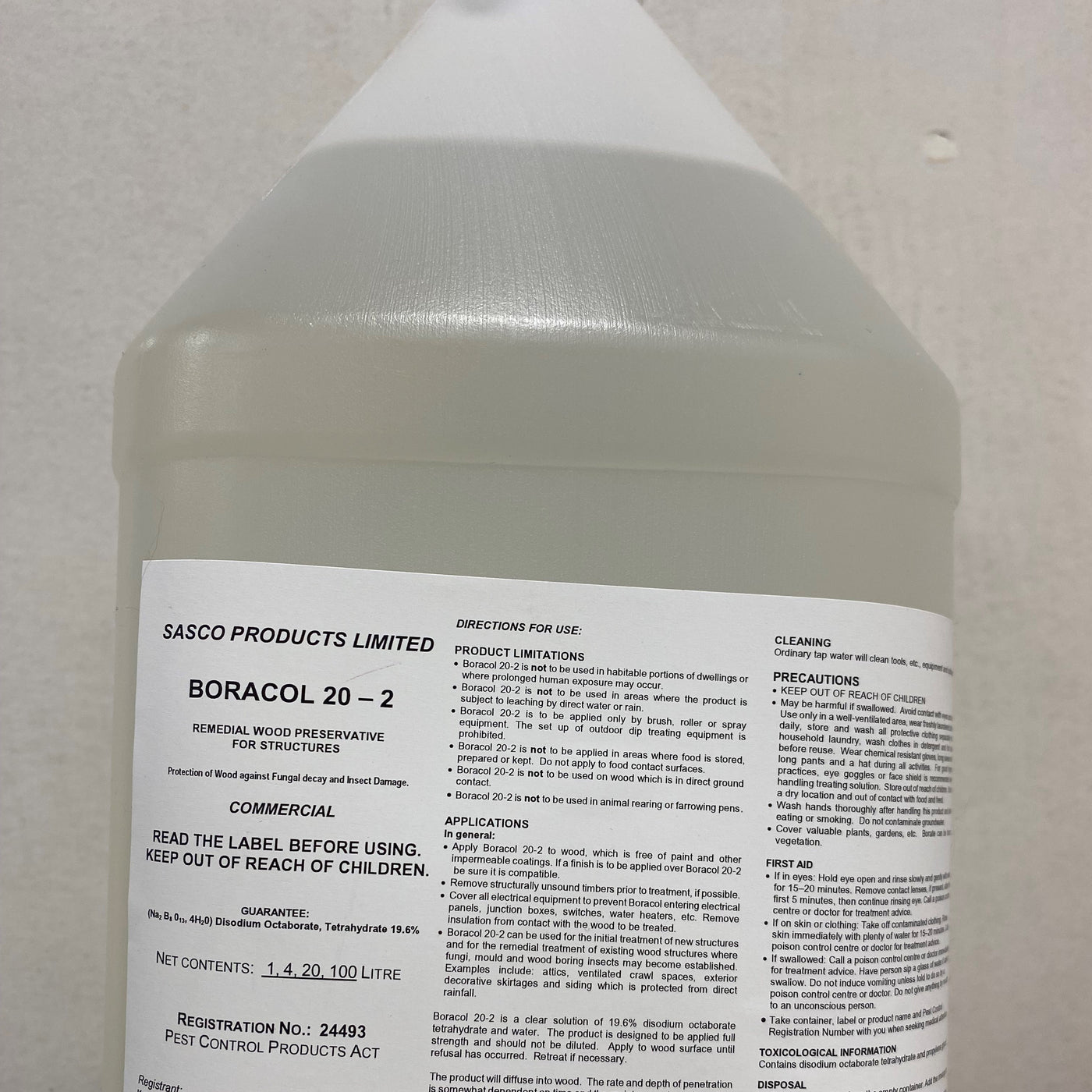 Sasco Boracol 20-2 Inorganic Boron Wood Preservative - 1 Gal (3.78L ...
